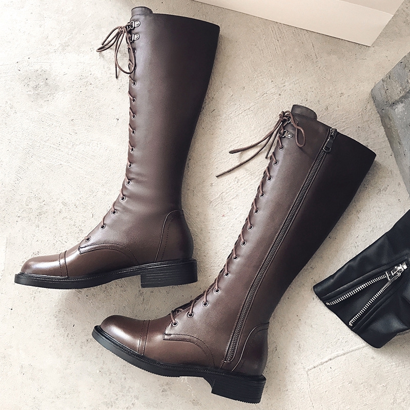 รองเท้าบู๊ทส์ส้นสูงผ้ากํามะหยี่สไตล์อังกฤษสําหรับผู้หญิง - jsh_jh_kj.th ...