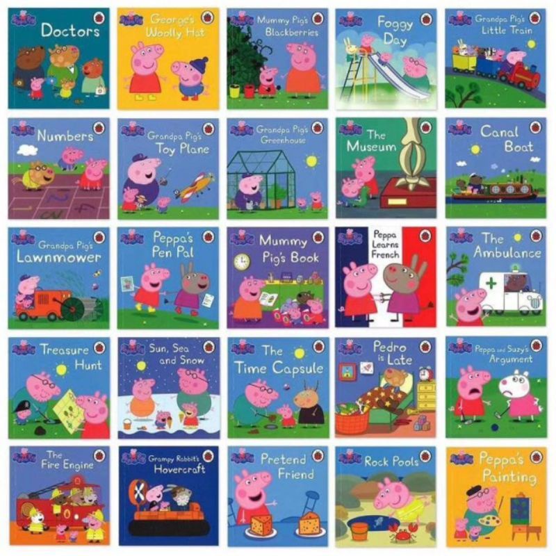 ใหม่ Box set Peppa pig 50 books พร้อมส่ง ชุดหนังสืออ่านภาษาอังกฤษ Peppa ...