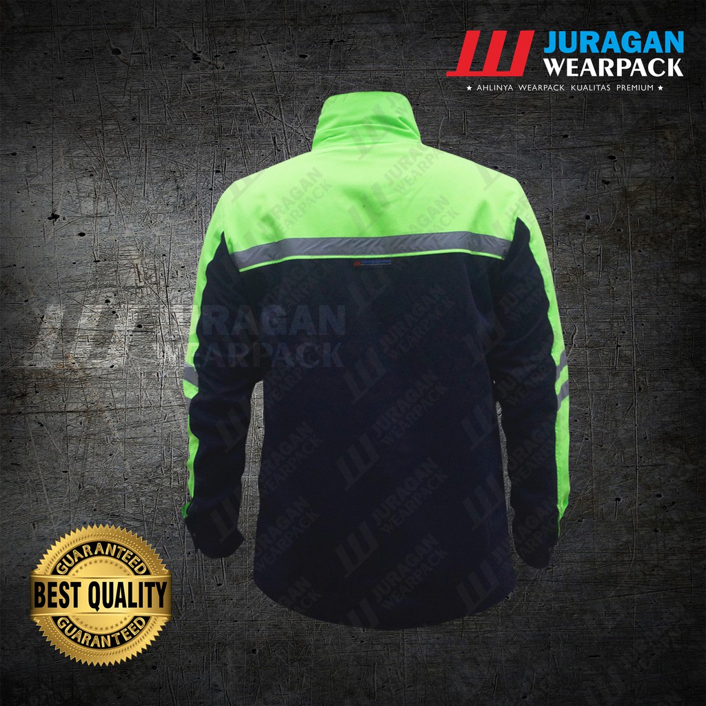 {new}Juragan Wearpack Semi Jacket Green Color Combination Navy Blue ...