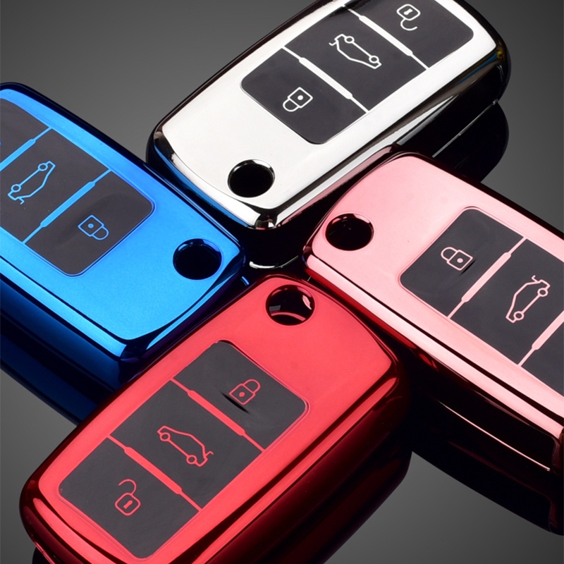 อุปกรณ์กอล์ฟCar Key case for VW Golf Bora Jetta POLO GOLF Passat Skoda ...