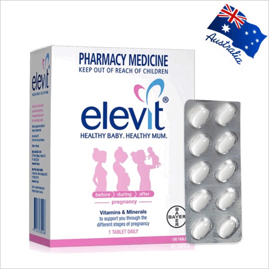 พร้อมส่ง Elevit 100 เม็ด วิตามินสำหรับแม่ หมดอายุ 2021 ของแท้ นำเข้าจาก ...