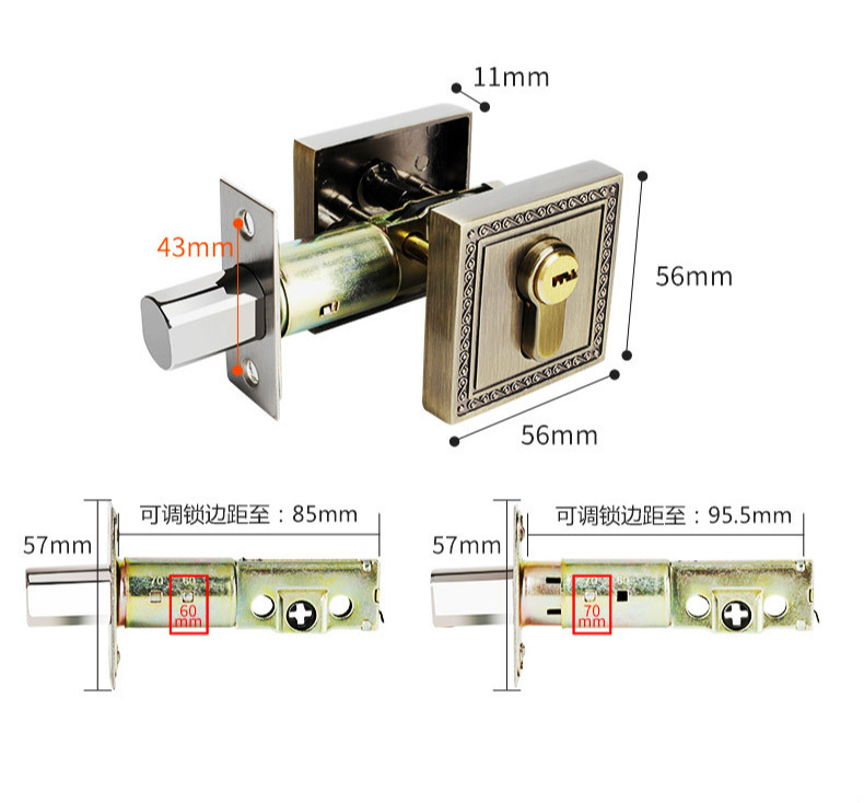 【MC】Locking dead lock zinc alloy channel lock extended flat head ...