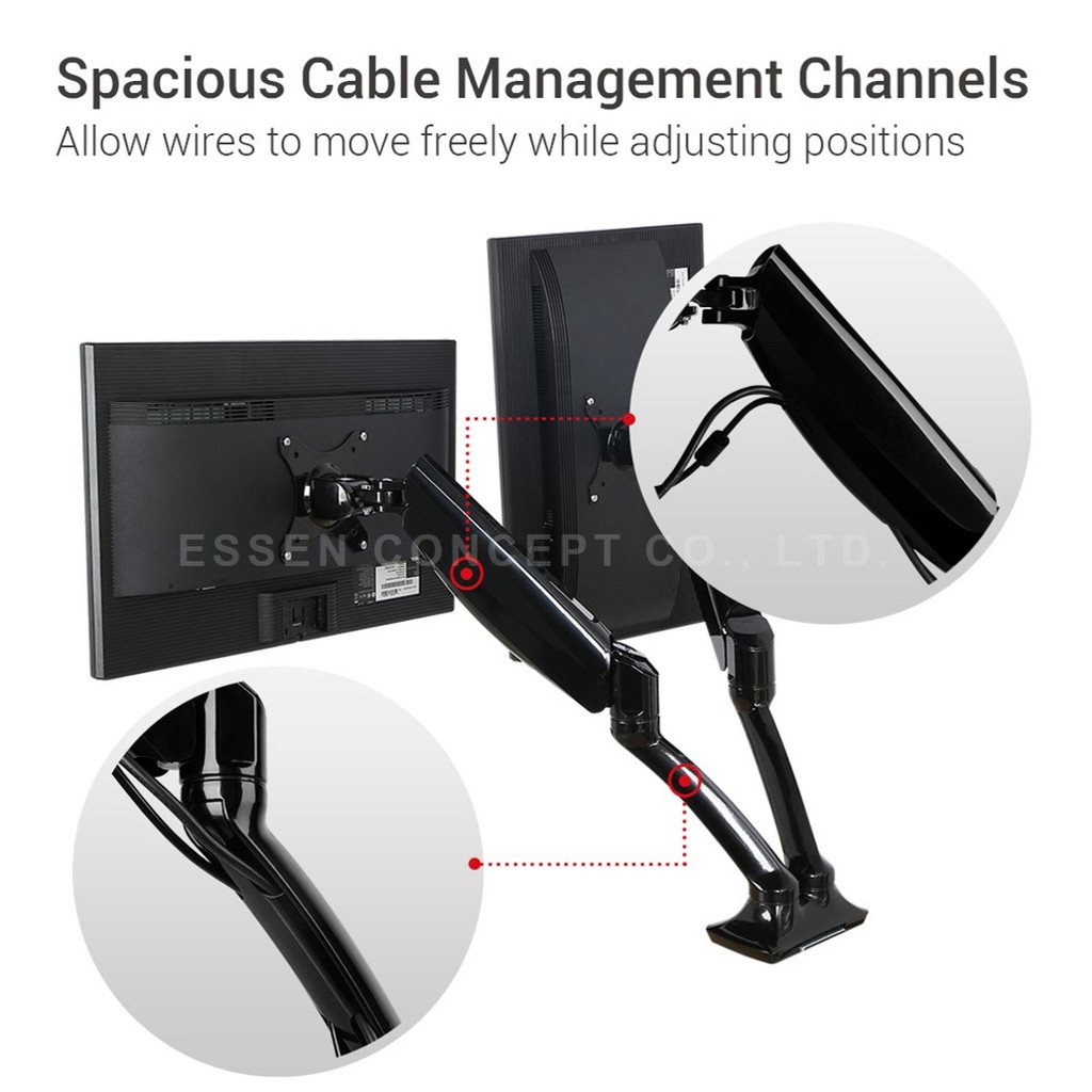 FlexiSpot Dual Monitor Arm (F7D Black) op8K - 7fv54bqbxw - ThaiPick