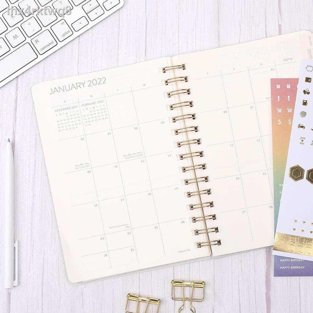 A5 2022 Diary Weekly Planner Agenda Spiral Organizer Notebook Index ...
