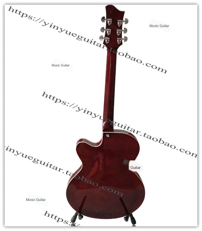 Jazz Hollow Electric Guitar Handmade Customizable F-Holes Large Rocker ...