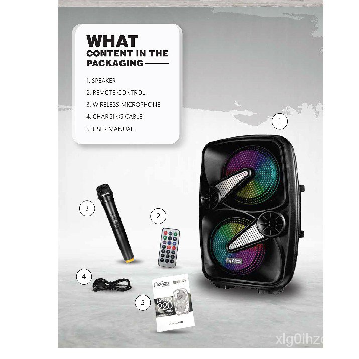 Vinnfier FlipGear Tango 220 WM TWS Wireless Portable Bluetooth Speaker Aux Line Trolley Speaker ...