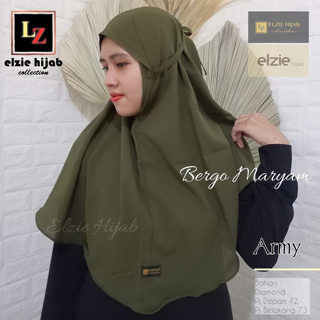 ผ้าคลุมฮิญาบ Elzie ชุดเบอร์โกฮิญาบ BERGO MARYAM เพชรสวยงาม - elzie ...