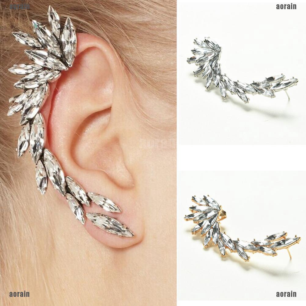 AG 1x Ear Clip Fashion Rhinestone Ear Cuffs Jewelry Clip On Earrings ...