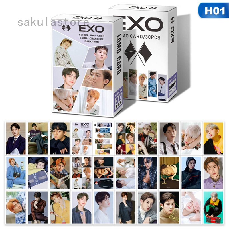 การ์ดรูปภาพ KPOP EXO Cards EXO Album Don't Mess Up My Tempo 30 ชิ้น/ชุดสําหรับทุกรูปภาพ ...