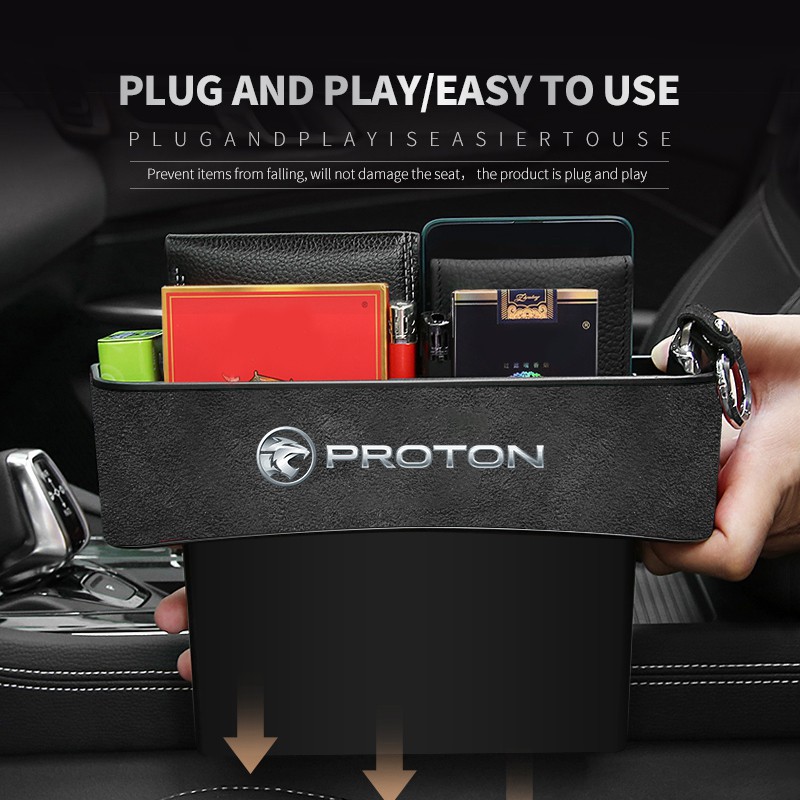 Car storage box Proton X50 Proton X70 Proton X90suede leather seat gap ...