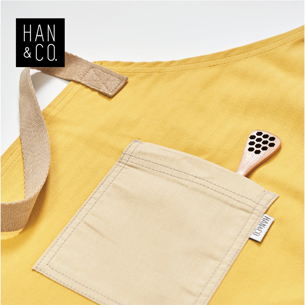 HanCo. Kids Apron Apricot ผ้ากันเปื้อนเด็กแบบคล้องคอสีเหลืองแอปริคอต ...