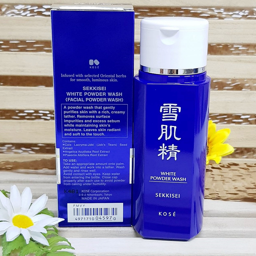 Kose Sekkisei facial Powder Wash 100g ผงแป้งทำความสะอาดผิวหน้า ผลิต ...