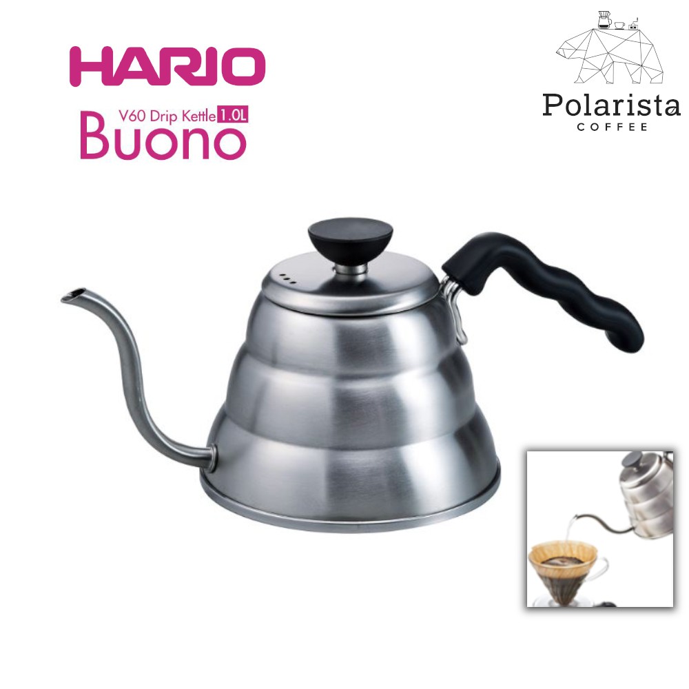Hario V60 Drip Kettle VKB-100HSV กาดริปกาแฟ (ญี่ปุ่น) Drip Coffee ...