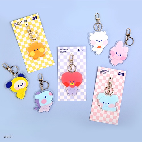 พวงกุญแจ BT21 minini BIG ACRYLIC KEYRING สินค้าพร้อมส่ง - amampaamp - ThaiPick