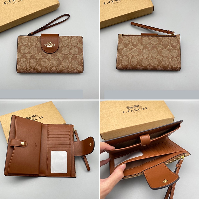 แท้ COACH C2874 C2869 กระเป๋าสตางค์ผู้หญิง กระเป๋าคล้องมือ กระเป๋า ...