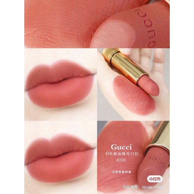 Gucci lipstick รุ่น Matte 208 | Shopee Thailand