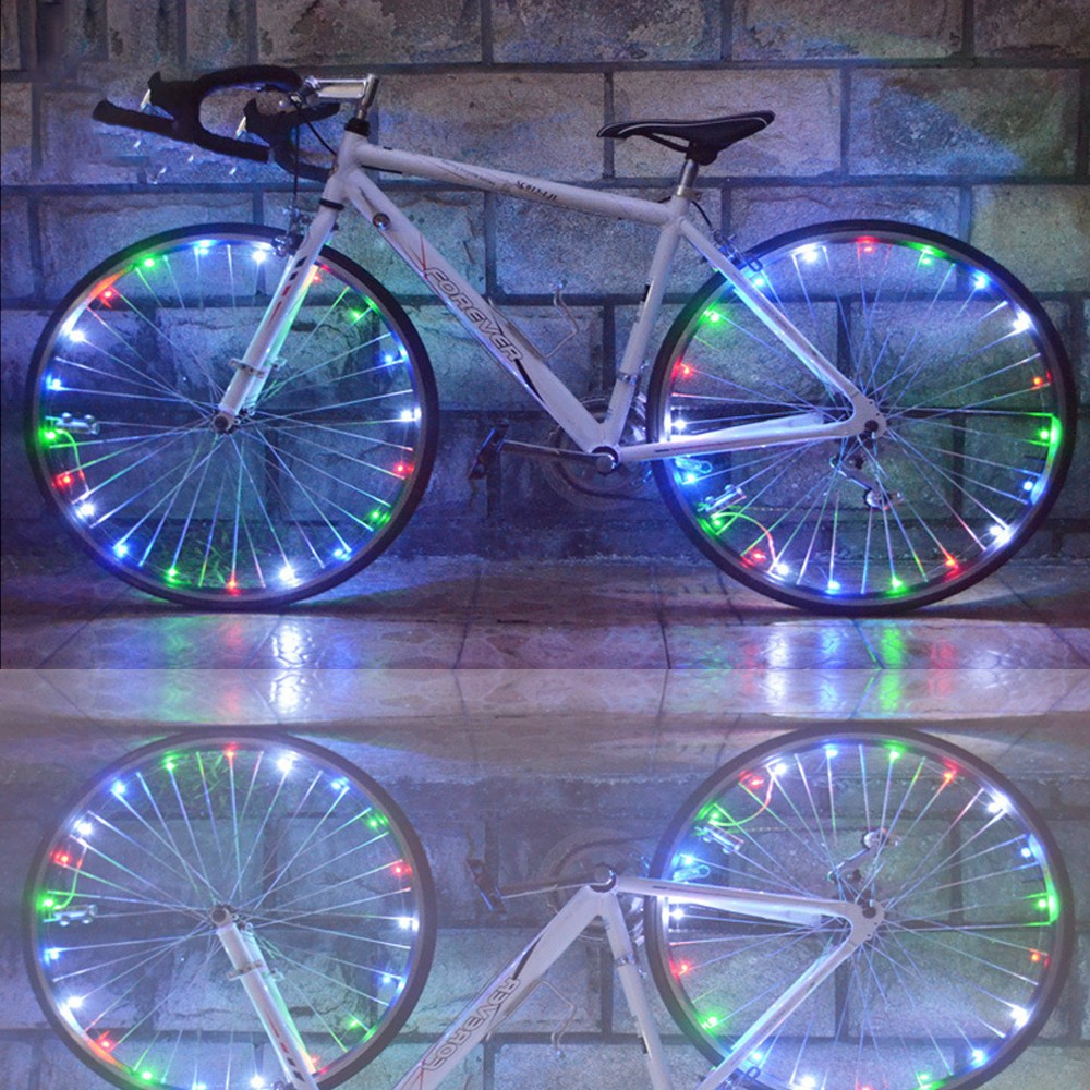 [NEW] 1Pc 2.2m 20-LED Strip Bicycle Light, Bike Wheel Night Riding ...