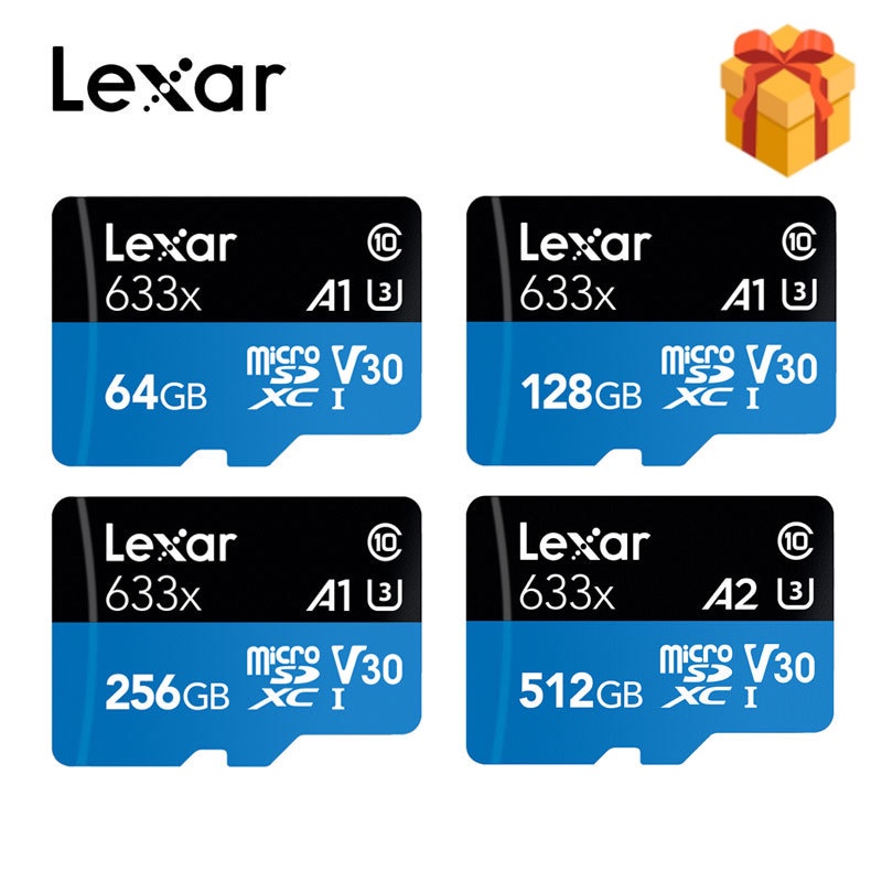 LEXAR MICROSD 32GB 64GB 128GB 633X USA MicroSD UHS-I U1U3V10V30 633X 95mbs . SIMILAR ...