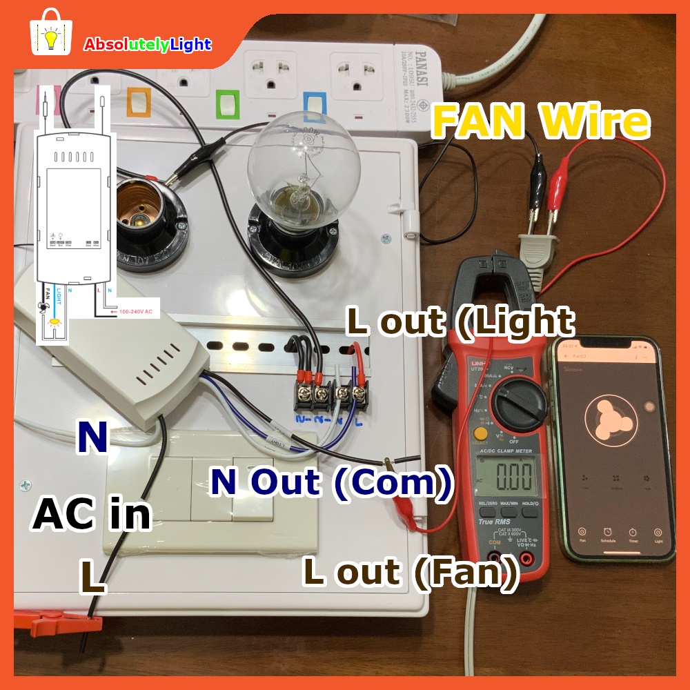 Sonoff iFan03 Remote RM433 ควบคุมพัดลมและหลอดไฟ ในตัวเดียวกัน ...