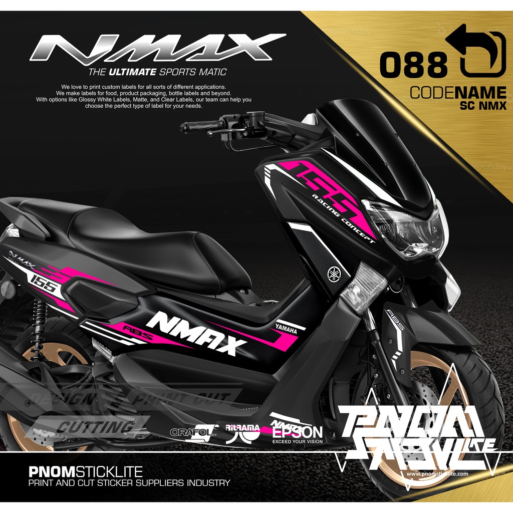 สติ๊กเกอร์สําหรับติดตกแต่งเล็บ Nmax Sc Nmx P088 - pnom_sticklite.th ...