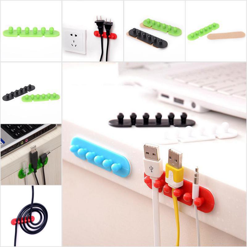 Purpleredto2pc Wall Adhesive Power Plug Holder key Hanger Hook electric ...
