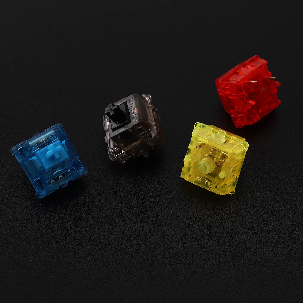 Gateron Ink v2 Switches transparent smokey housing blue yellow red ...