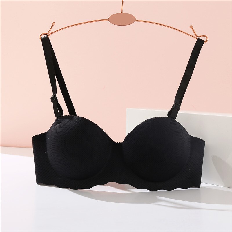 Finetoo A B Cup Push Up Bra ชุดชั้นใน บราไร้สาย นุ่ม ระบายอากาศ สีแคนดี ...