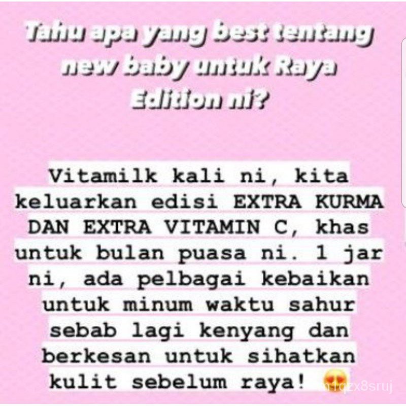 yHjk SUSU VITAMILK STRAWBERRY / VANILA RAYA 100% ORIGINAL BY AWANEES ...