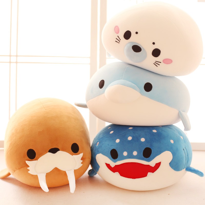 ย่อหน้าเดียวกัน Yu Huangjing Whale Dolphin Penguin Doll Ocean Ragdoll ...