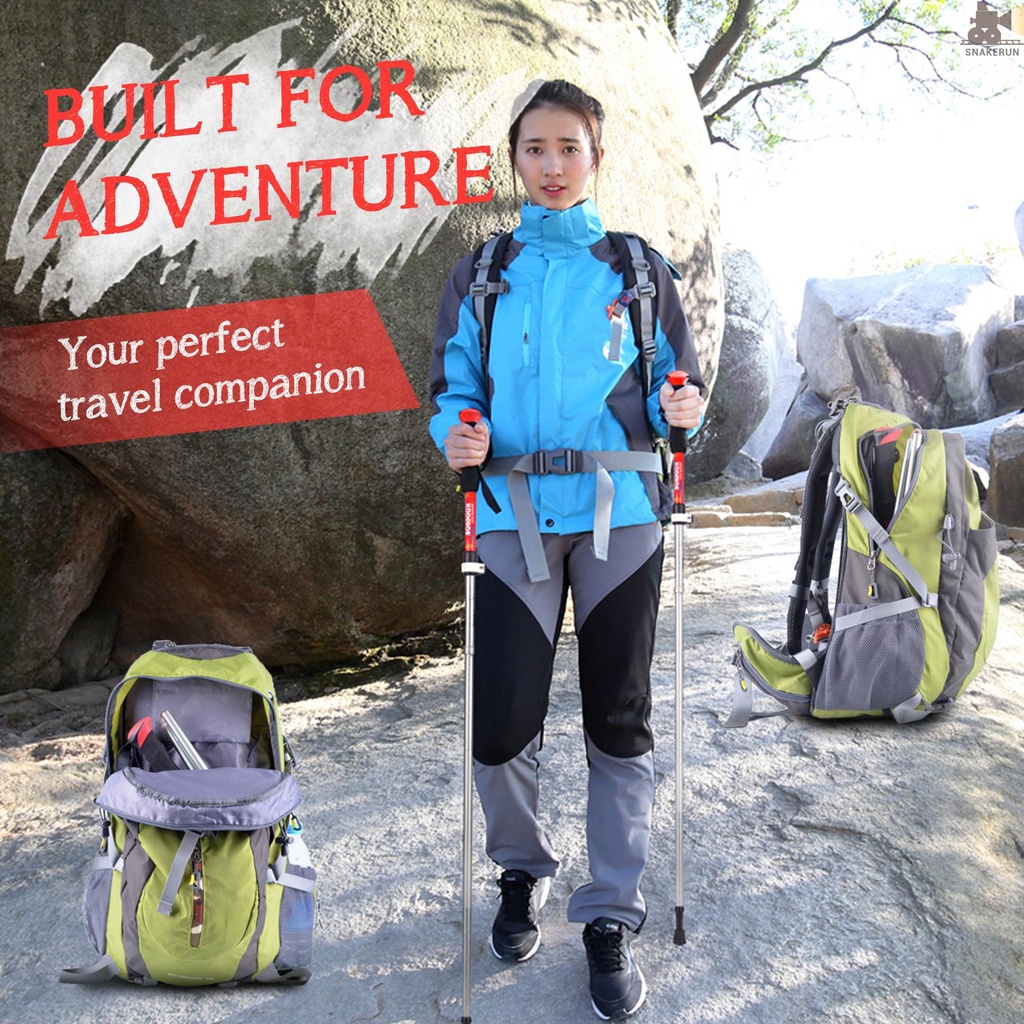 Snakerun 2 PCS Collapsible Trekking Pole Set Men Women 5 Sections ...