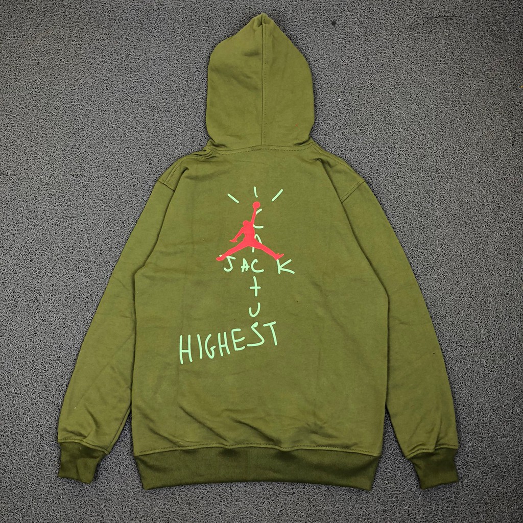 Jacket sweater hoodie nike air jordan x travis scott cactus jack dual ...