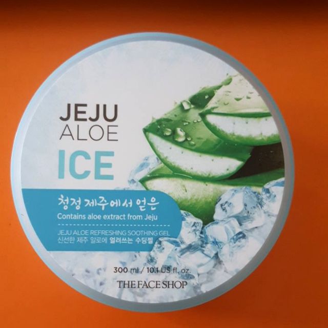 The Face shop Jeju Aloe Ice Refreshing Soothing Gel 300 ml. | Shopee ...