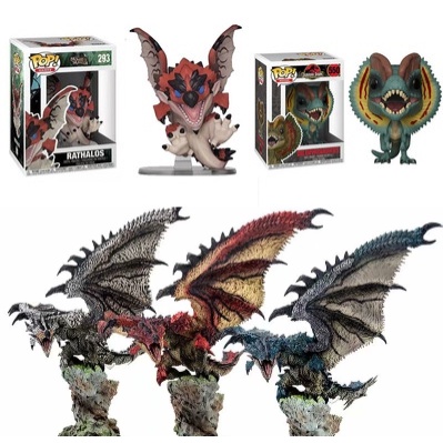 Monster Hunter World Liolaeus POP Dragon Red Sliver Azure Rathalos PVC ...