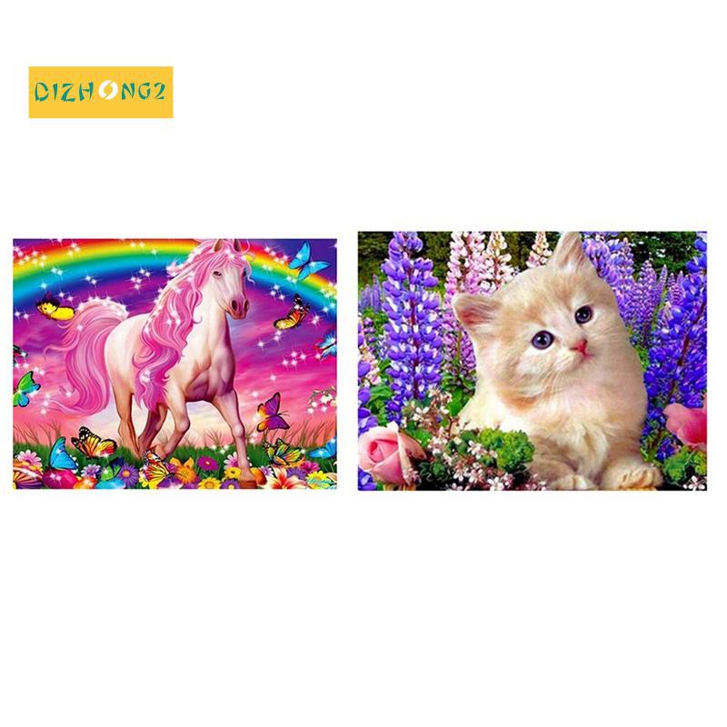 2Set 5D Diy Diamond Painting Cross Stitch Kits 3D Diamond Embroidery ...