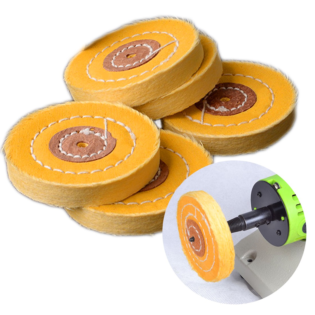 Polishing Wheel 3/4/5/6/7/8 inch Buffing Ornaments Hardware Metal Wood ...