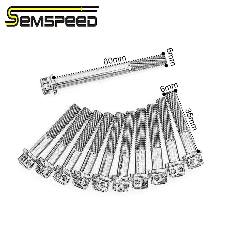 SEMSPEED M6 Universal Motorcycles Engine Screws Hexagon Fairing Frame ...