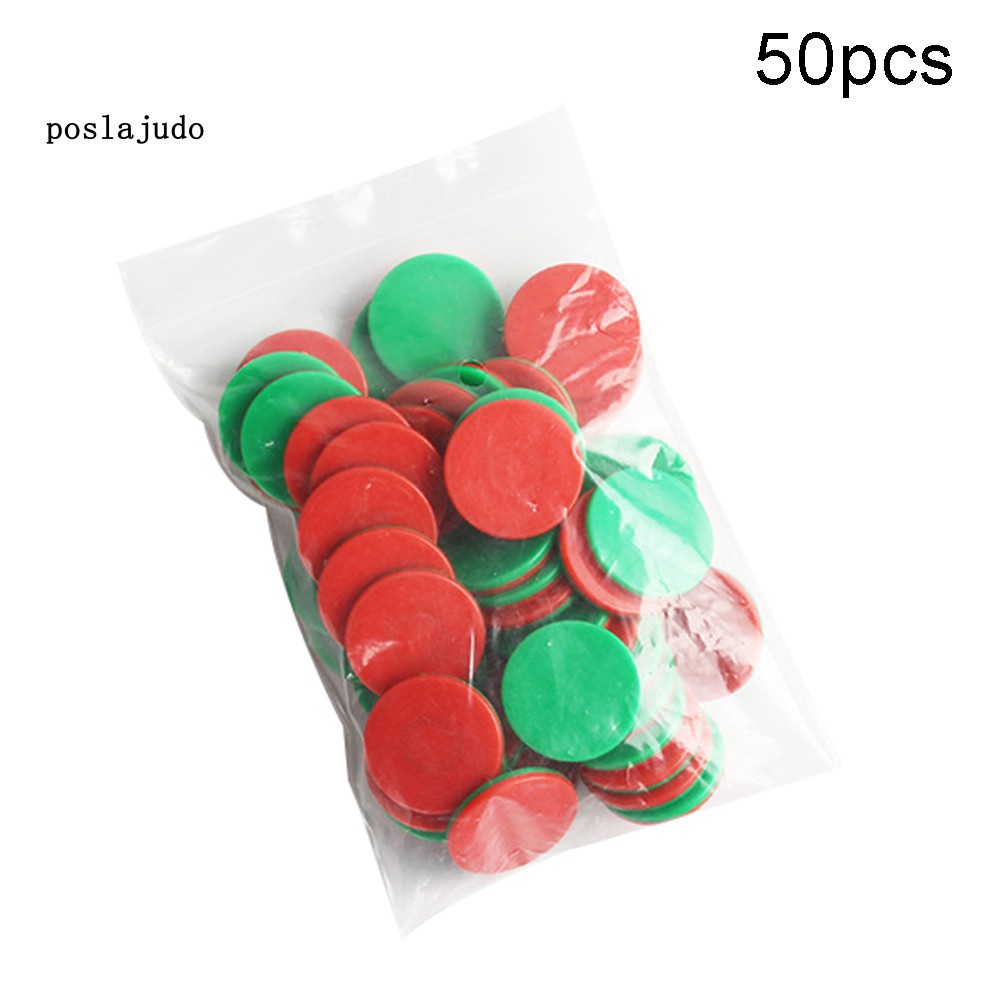 (NEW)POS_50Pcs Dual Color Round Chips Counting Numbers Math Game ...