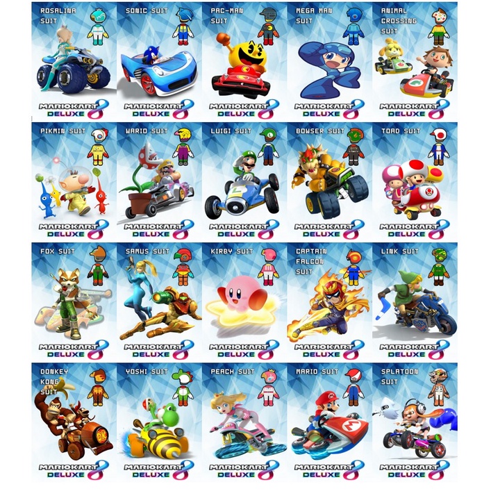 amiibo card Mario Kart 8 for Nintendo Switch set 20 ใบ - tanickovic ...
