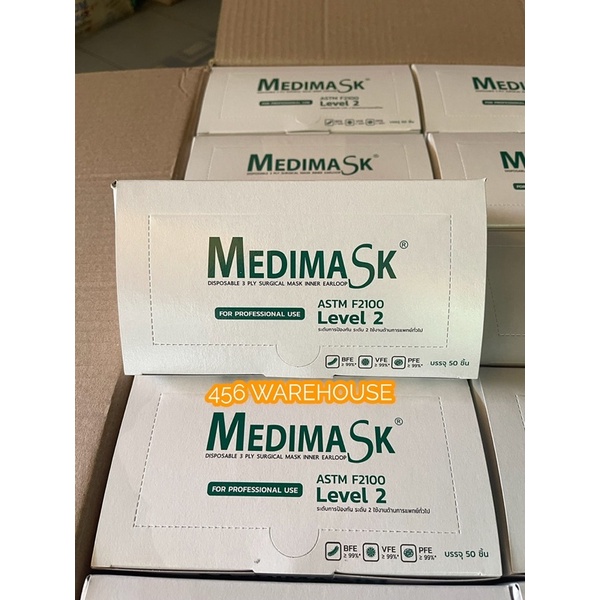️New️ หน้ากากอนามัย Medimask ASTM F2100 Level.2 - 456warehouse - ThaiPick