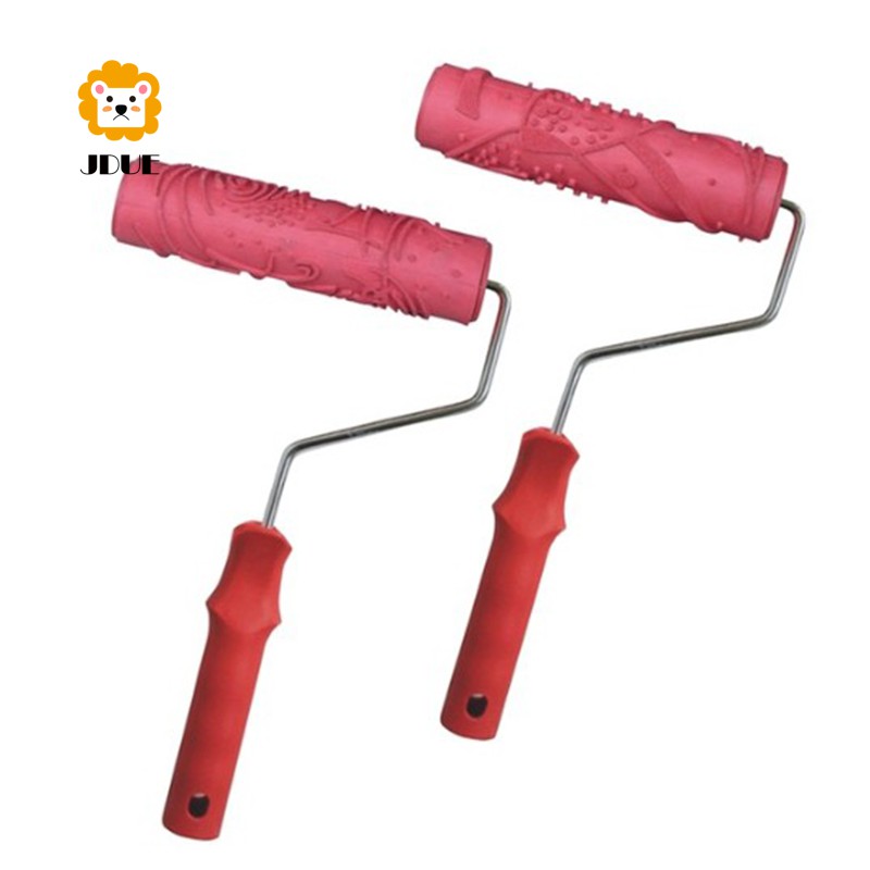 2 Pieces 7 Inch Painting Brush Wall Painting Roller EG071T&EG070T Red ...