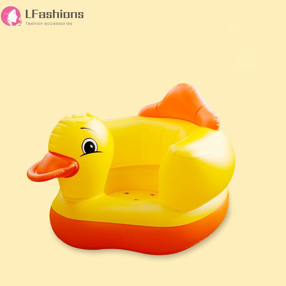 Baby Kid Inflatable Chair Cartoon Duck Sofa Portable PVC Learn to Sit ...