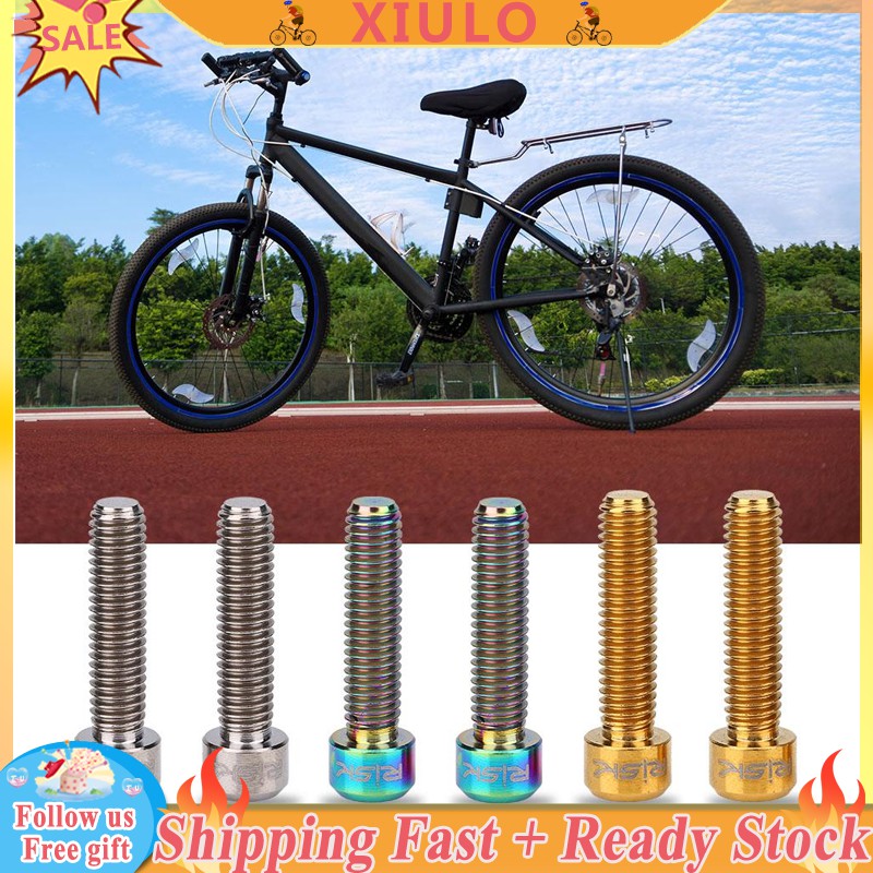 Bicycle M6 Screw Brake 2Pcs X Caliper Bike Bolts for Disc Alloy RISK Titanium 25mm Mountain ...