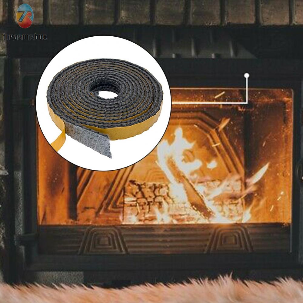 TRSBXSelf Adhesive Glass Seal Fire Rope Flat Stove Rope Hearth Rope 2M ...