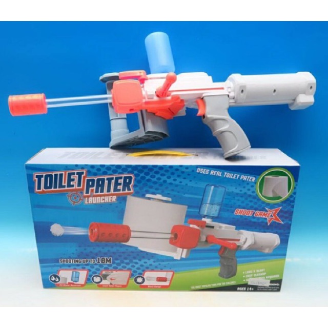 ปืนยิงกระสุนทิชชู ปืนยิงทิชชู ปืนกระสุนทิชชู Toilet Paper Launcher ...
