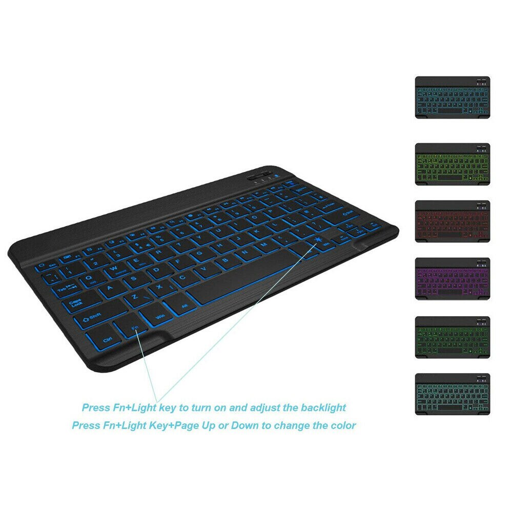 {new}Bluetooth Keyboard Backlit Illuminated Wireless Bluetooth Keyboard ...