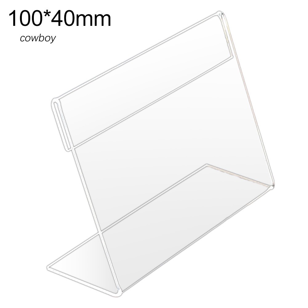 COW_Acrylic Clear Desktop Sign Label Display Holder Price Name Card Tag ...