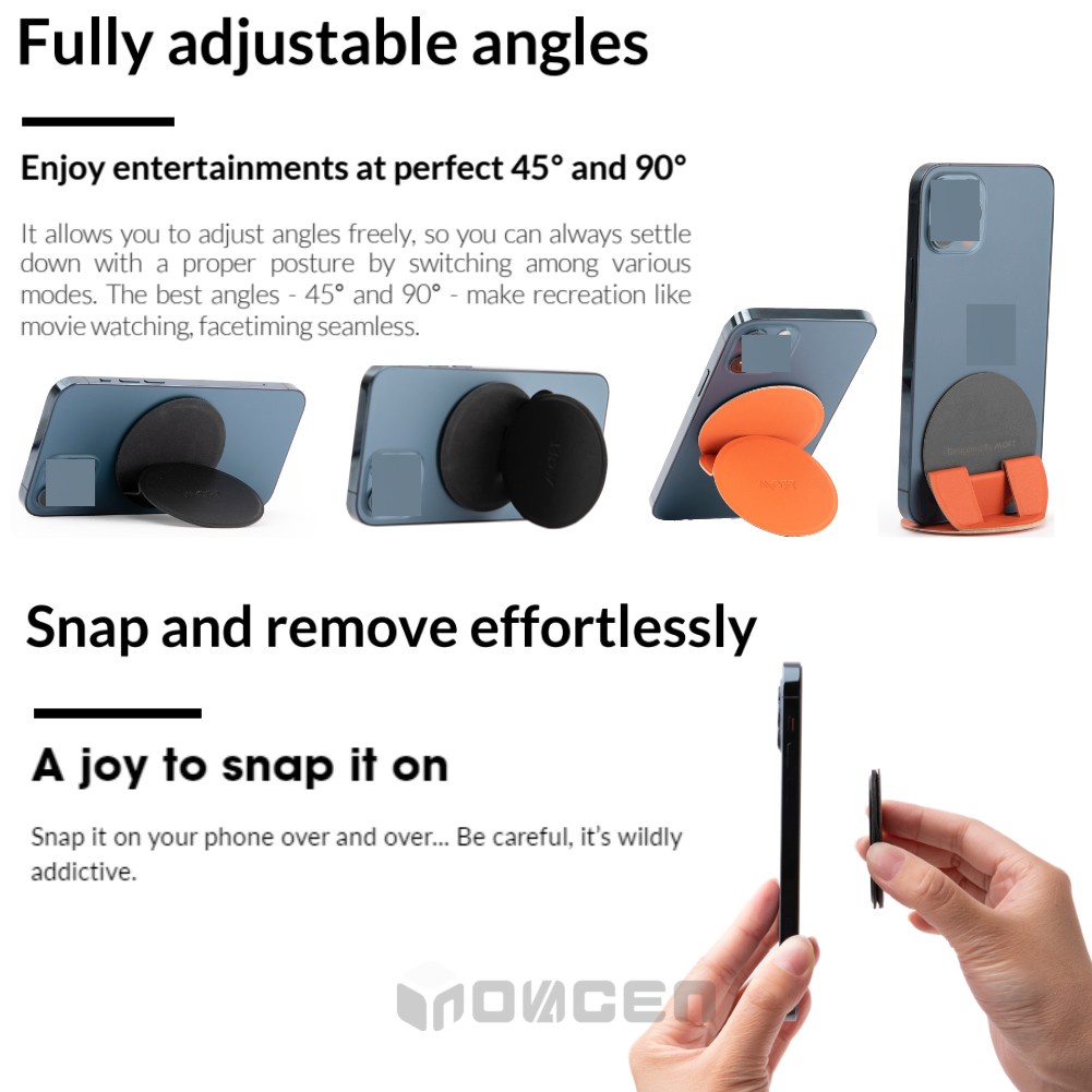 MOFT O Snap Phone StandGrip สตรีมสดที่วางโทรศัพท์เหมาะสำหรับทุกคนสมาร์ทโฟนแบบพกพาที่ม (MagSafe ...