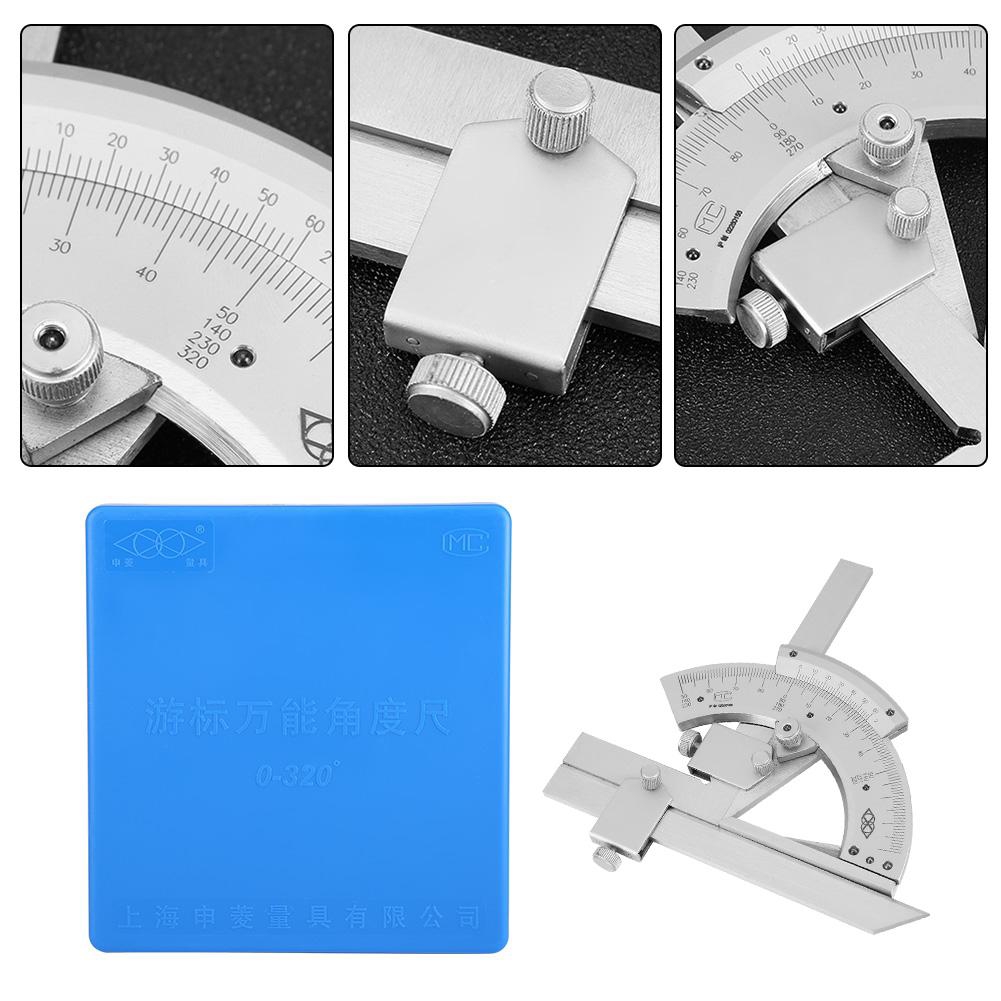 0-320 Precision Universal Bevel Magnifier Vernier Adjustable Protractor ...