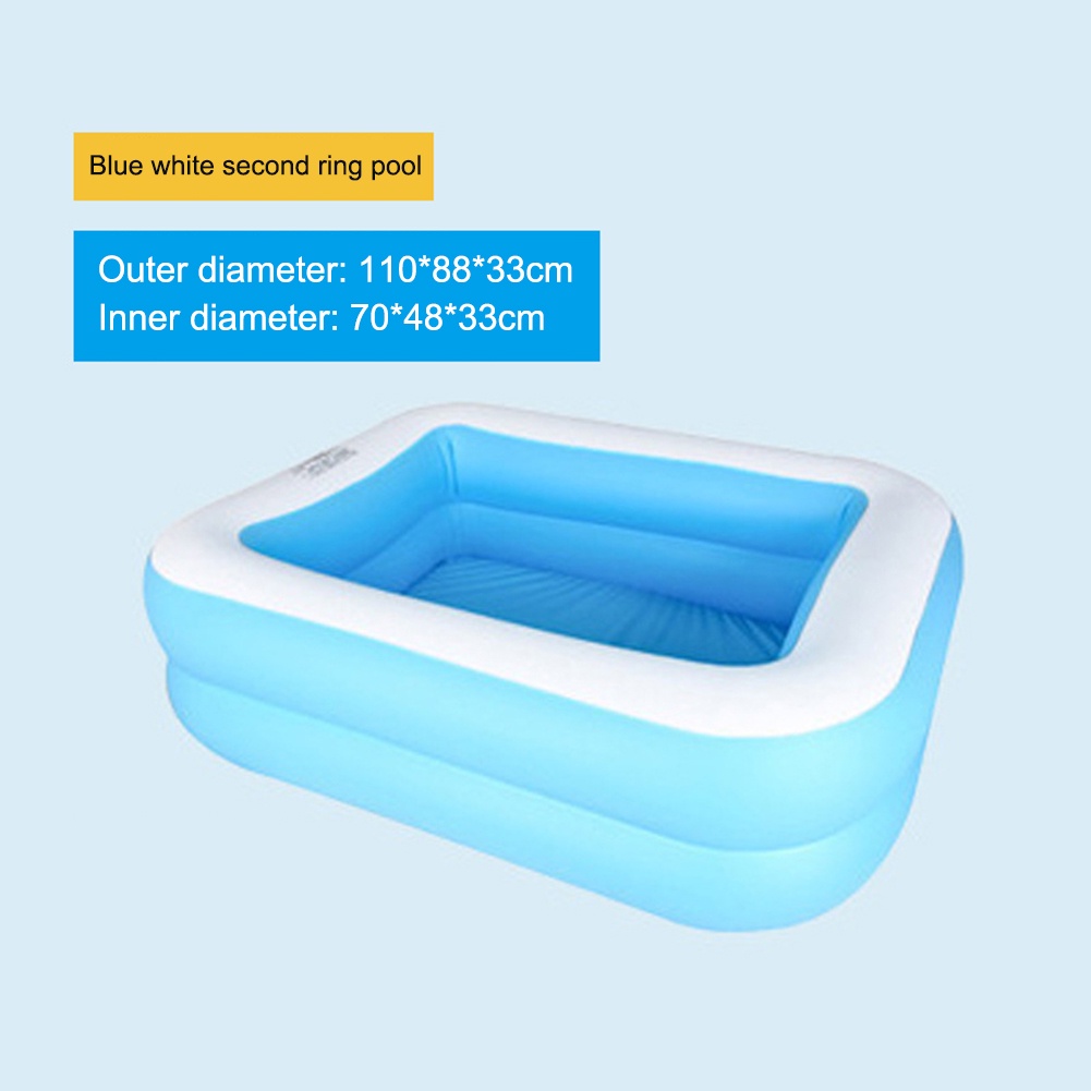Square Inflatable Rectangular Inflatable Swimming Pool Thicken PVC ...
