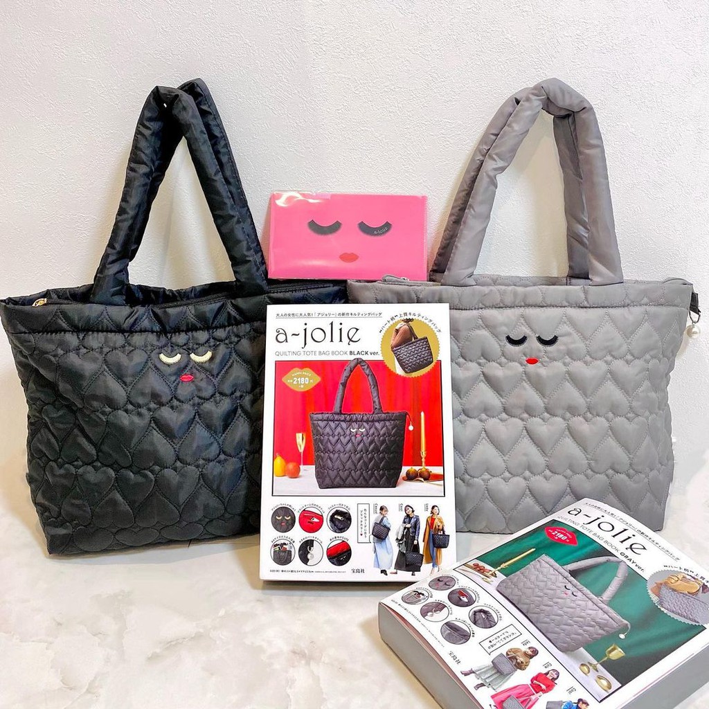 พร้อมส่ง Ajolie a jolie รุ่นใหม่ QUILTING TOTE BAG BOOK BLACK ver ...